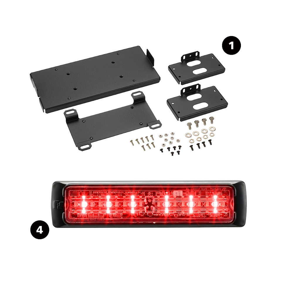 (1) MPSM6-LPV1 + (4) MPS63U-RBW | Federal Signal Police Car Configurator