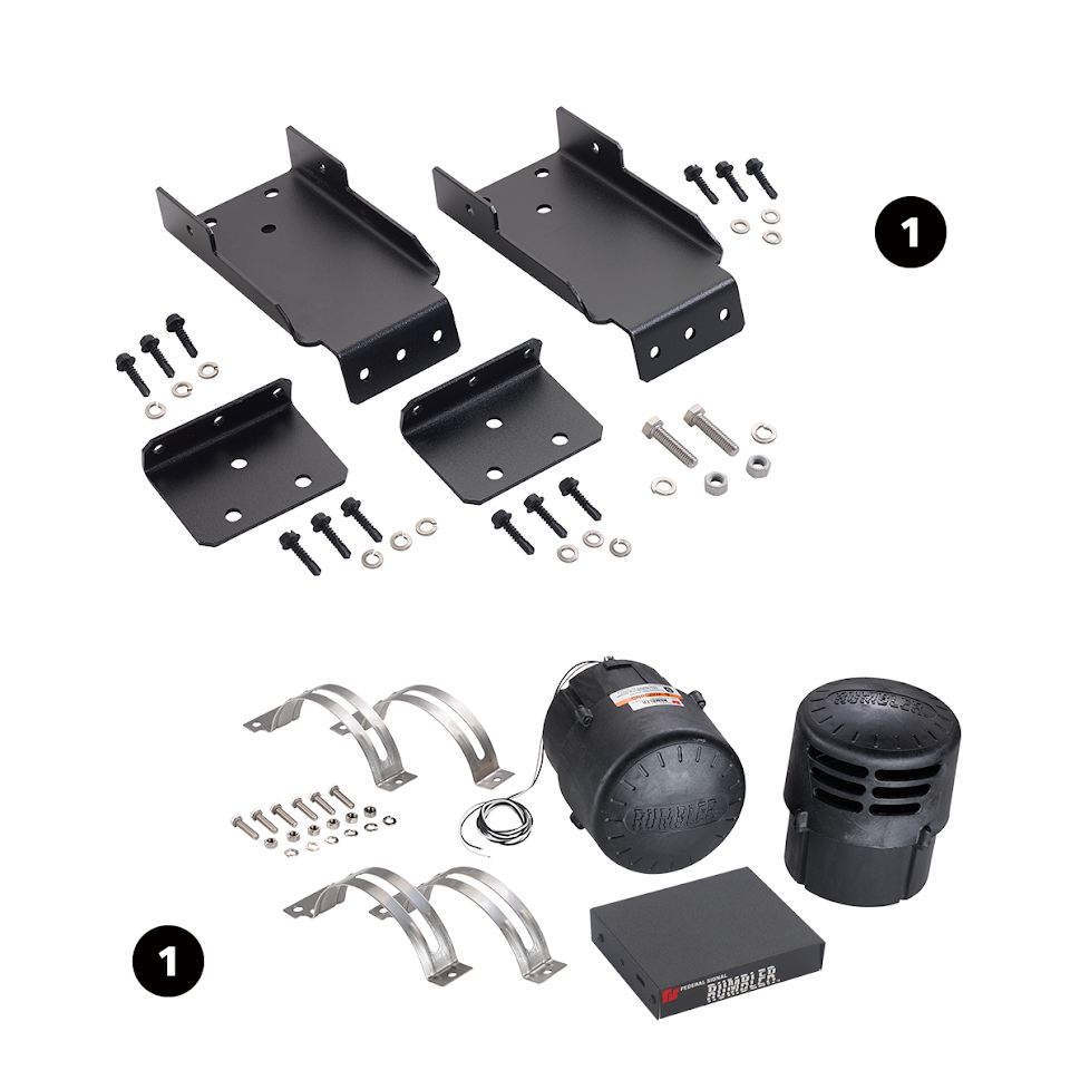 (1) RUMBLER-3 + (1) RB-CHGR15 | Federal Signal Police Car Configurator