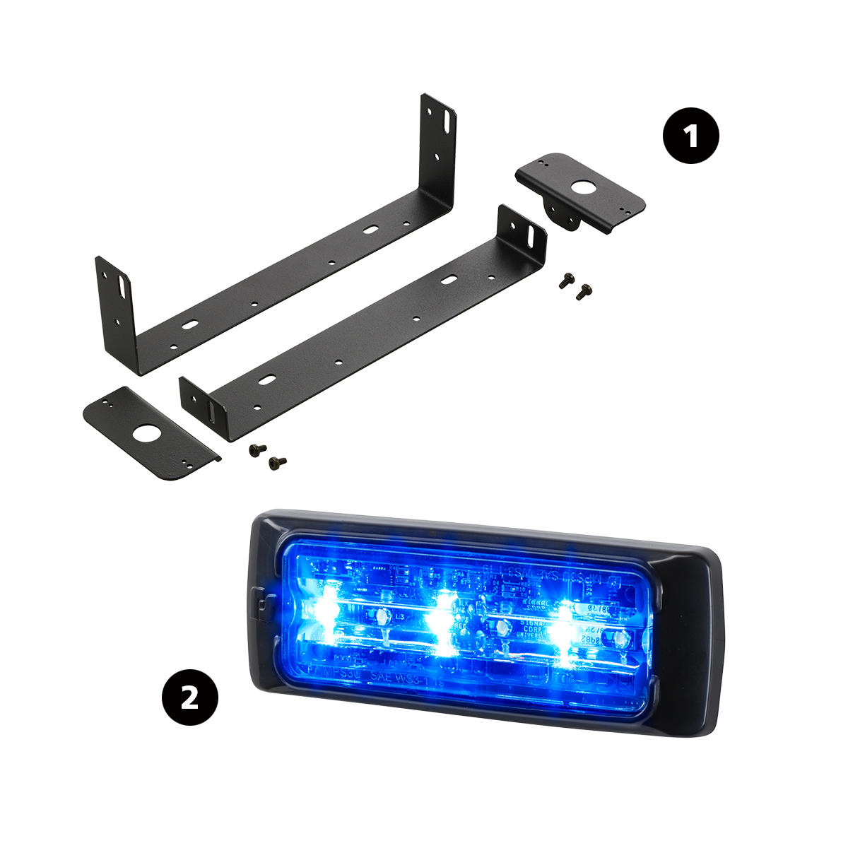 (1) IPX-LPV1 + (2) MPS32U-BW | Federal Signal Police Car Configurator