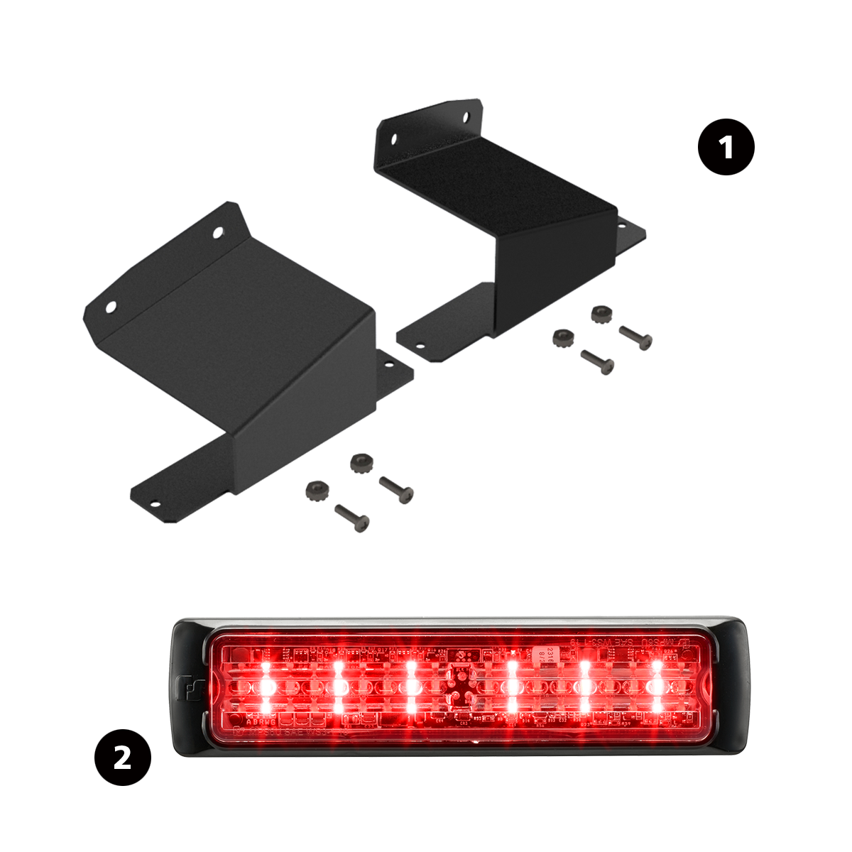(1) MPSM6U-BP1 + (2) MPS63U-RBW | Federal Signal Police Car Configurator