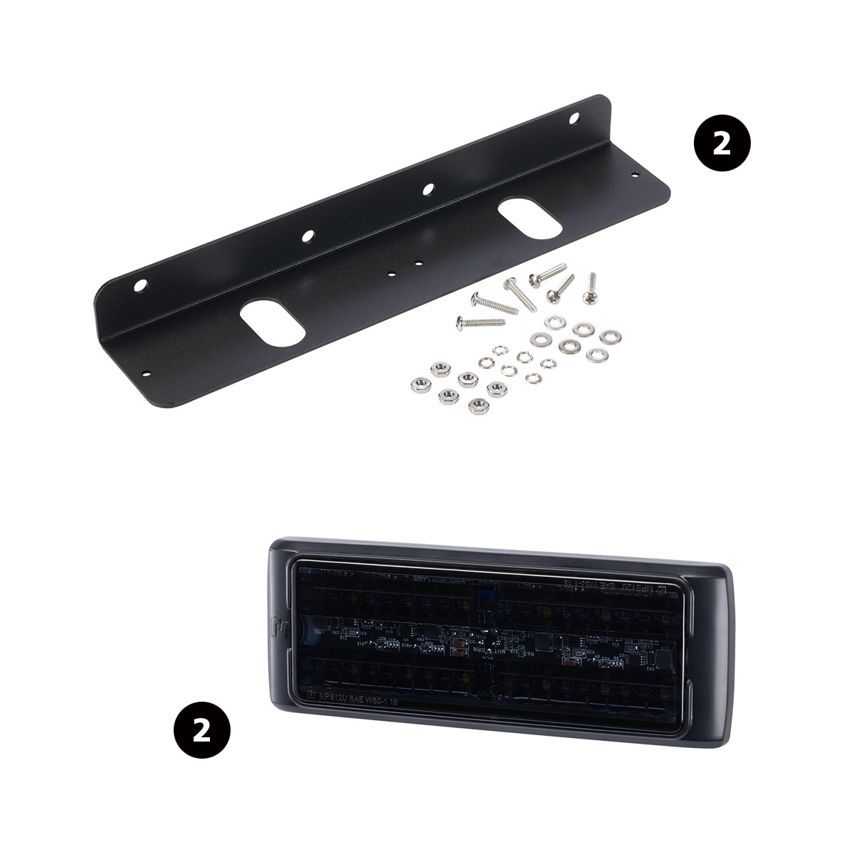 (2) MPSM12-LB + (2) MPS123U-RBW-SMK | Federal Signal Police Car ...